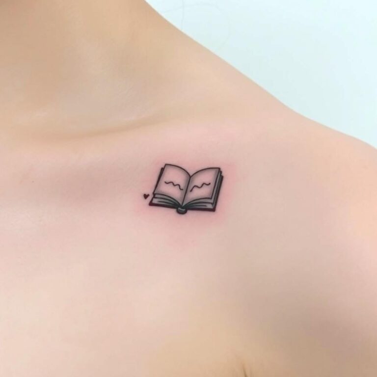Minimalist Small Book Tattoos: Elegant Designs for Bookworms