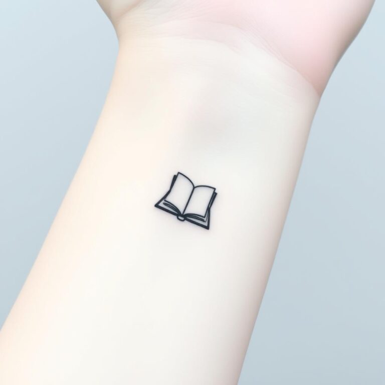 Minimalist Small Book Tattoos: Elegant Designs for Bookworms