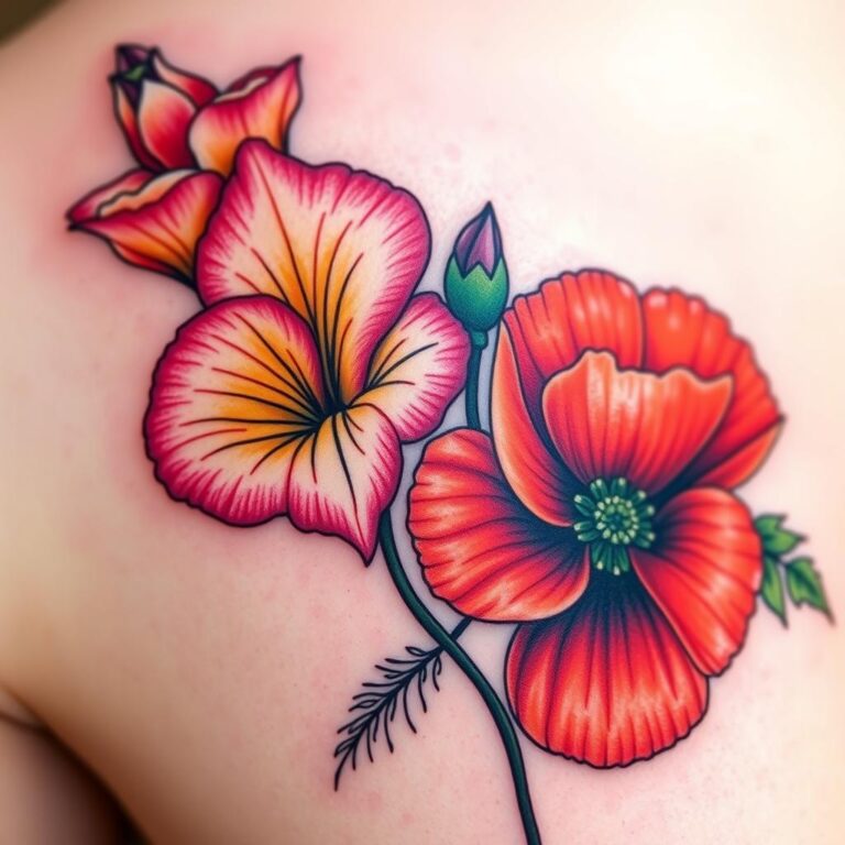 August Birth Flower Tattoos: Celebrate Your Month