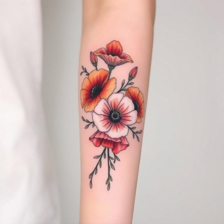 August Birth Flower Tattoos: Celebrate Your Month