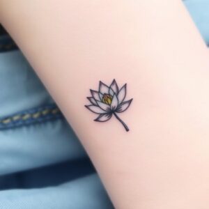 Simple July Birth Flower Tattoos for Females & Guys