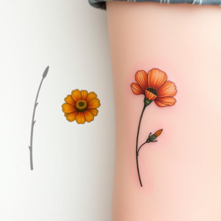 Stunning October Birth Flower Tattoos